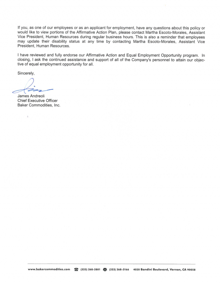 Affirmative Action & Equal Employment Opportunity Policies