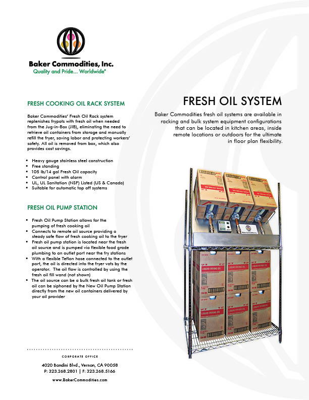 Fresh Oil Pump Station - Baker Commodities